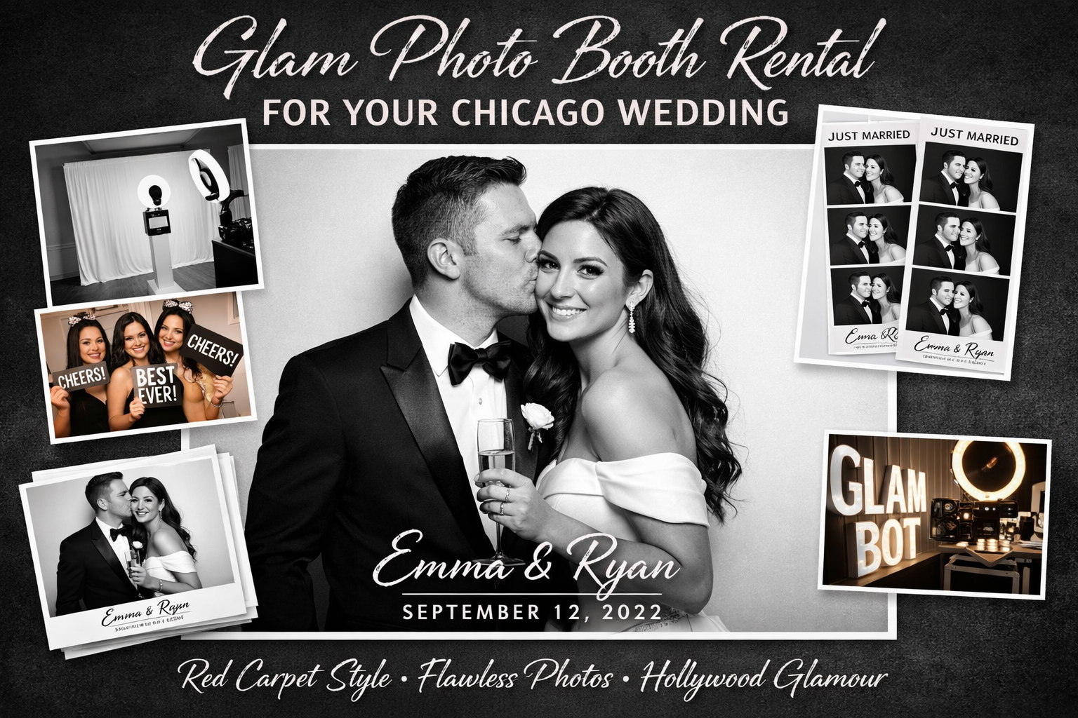 Glam Photo Booth Rental for Chicago Weddings | Luxury Wedding Photo Booth